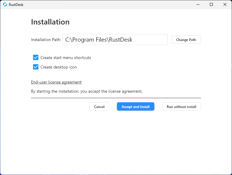 Dark theme for Windows installation window · Issue #3394 · rustdesk/rustdesk · GitHub