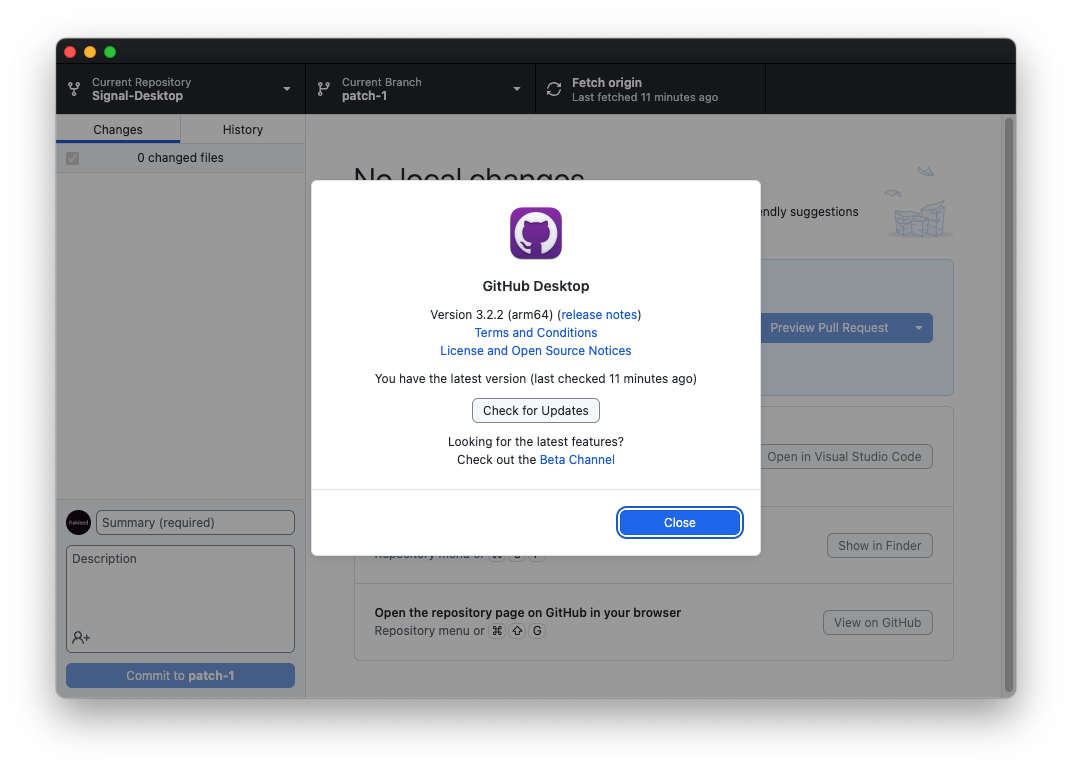 Built In Auto Updater Doesnt See New 323 Version · Issue 16661 · Desktopdesktop · Github 