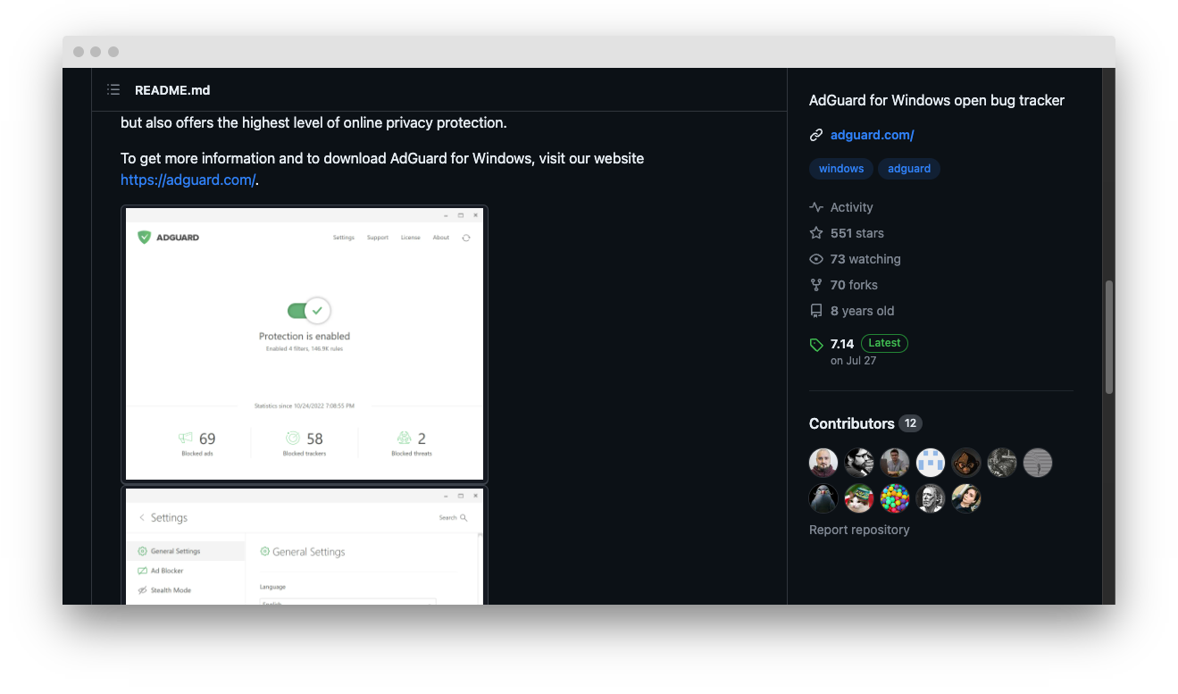 In `README`, logo is hard to see when using dark theme in GitHub · Issue #4845 · AdguardTeam ...