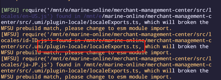 plugin-locale 的mfsu 警告 · Issue #7734 · umijs/umi · GitHub