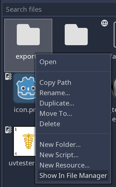 Inconsistent behavior of `Show in File Manager` on file and on ...