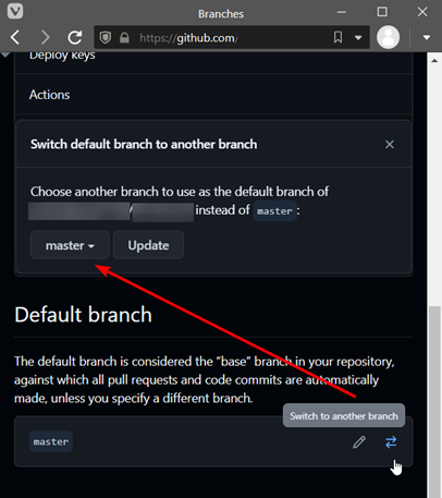 Branch : Set Default · Issue #12311 · desktop/desktop · GitHub