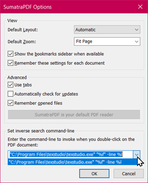 Remember multiple values for `InverseSearchCmdLine` and show them in dropdown list · Issue #3046 ...