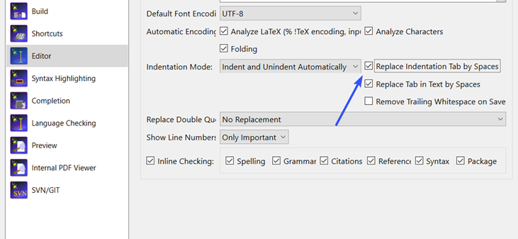 How to change tab/indent size (to say 4)? · Issue #2727 · texstudio-org/texstudio · GitHub