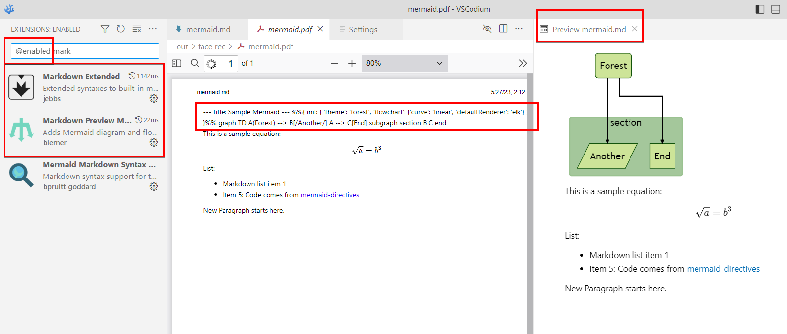 bierner.markdown-mermaid preview but dont export · Issue #64 · qjebbs/vscode-markdown-extended ...