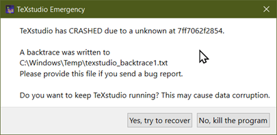 crash on changing location of files · Issue #3356 · texstudio-org/texstudio · GitHub