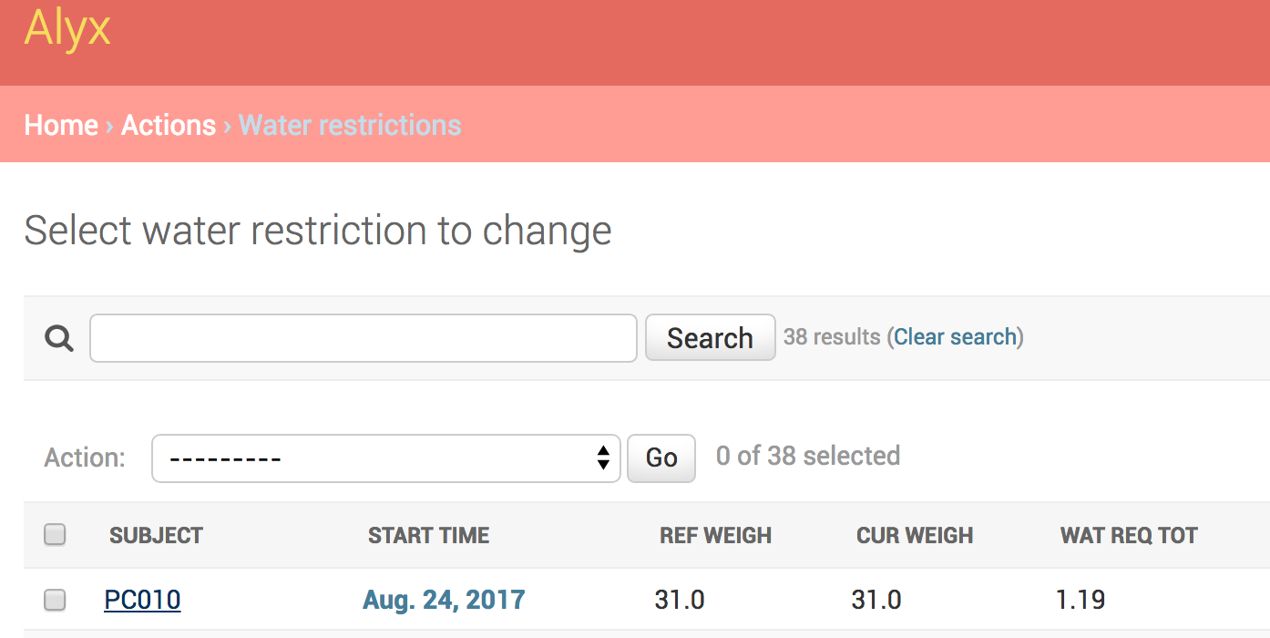 viewing history information for water restricted subjects · Issue #319 · cortex-lab/alyx · GitHub