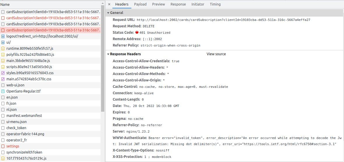 Failed to delete subscription when logging out · Issue #3750 · opfab/operatorfabric-core · GitHub