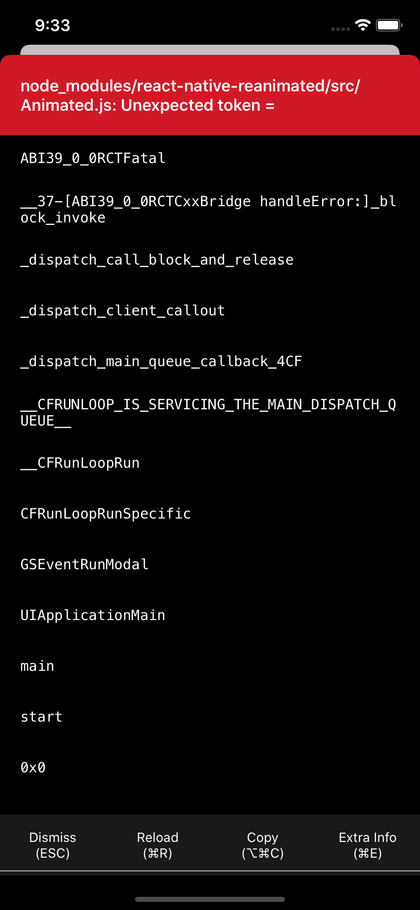 Unexpected token = · Issue #1379 · software-mansion/react-native-reanimated · GitHub