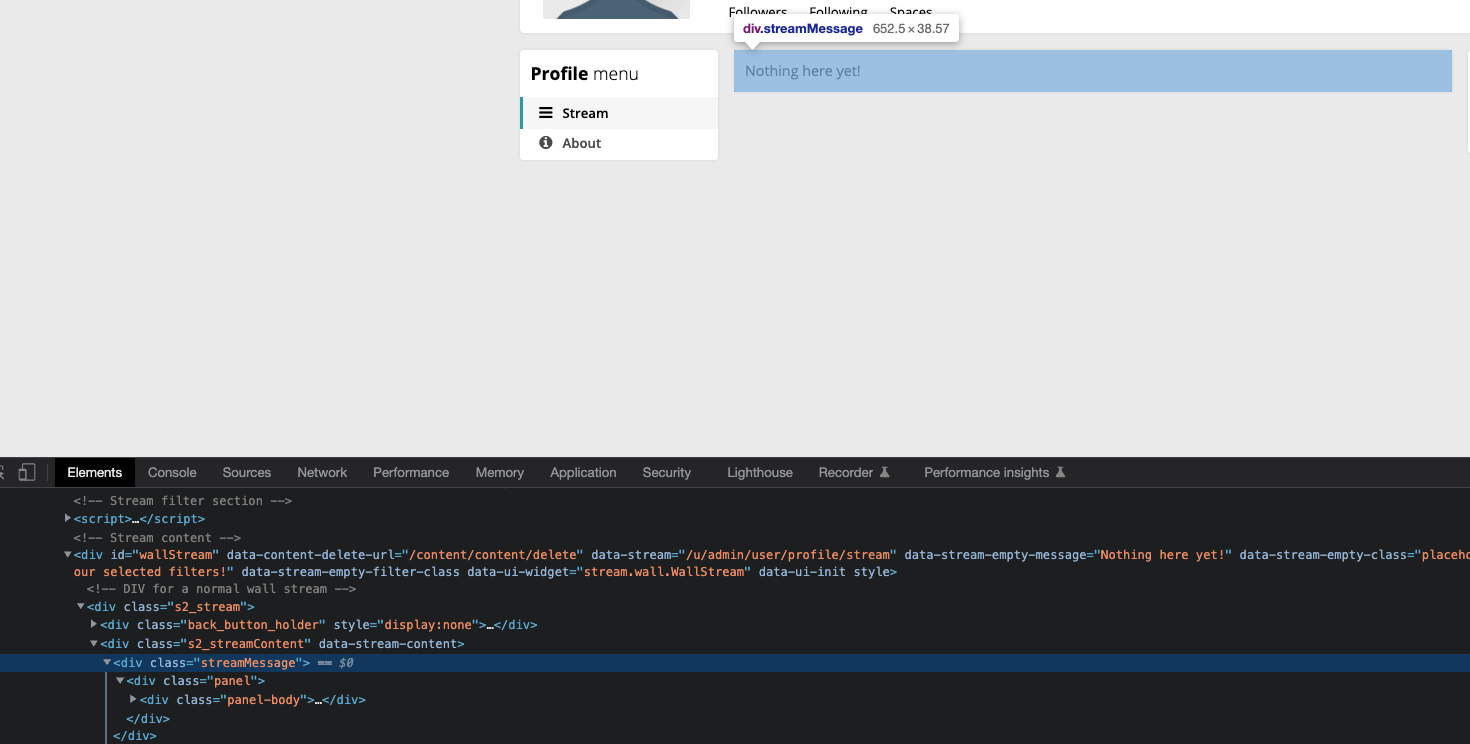 Hide another section in profile related to posts · Issue #10 · smart ...