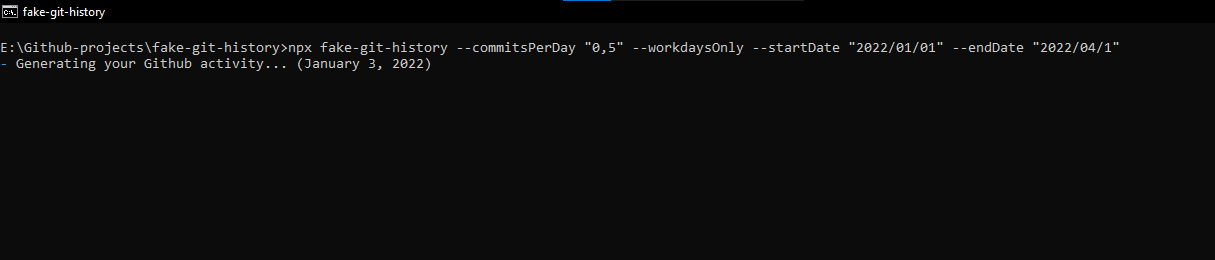 Not working anymore for Windows · Issue #29 · artiebits/fake-git-history · GitHub
