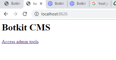 Botkit-CMS Unexpected token