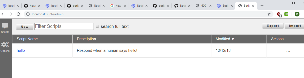 Botkit-CMS Unexpected token