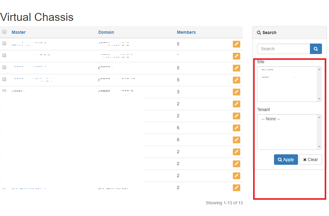 Virtual Chassis and Search filter (Rack group,...) · Issue #1973 · netbox-community/netbox · GitHub