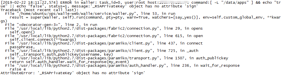 错误：'_RSAPrivateKey' object has no attribute 'sign' · Issue #708 · meolu/walle-web · GitHub