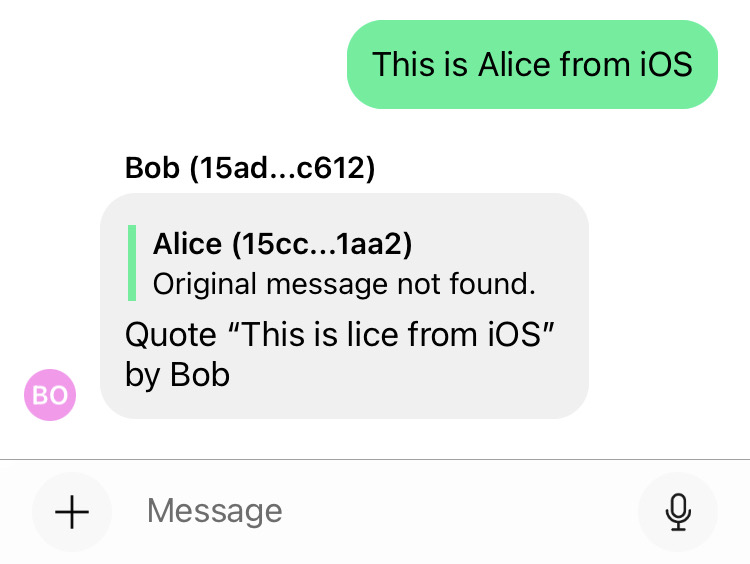 Message with quote is mis-rendered as plaint text message without quote ...