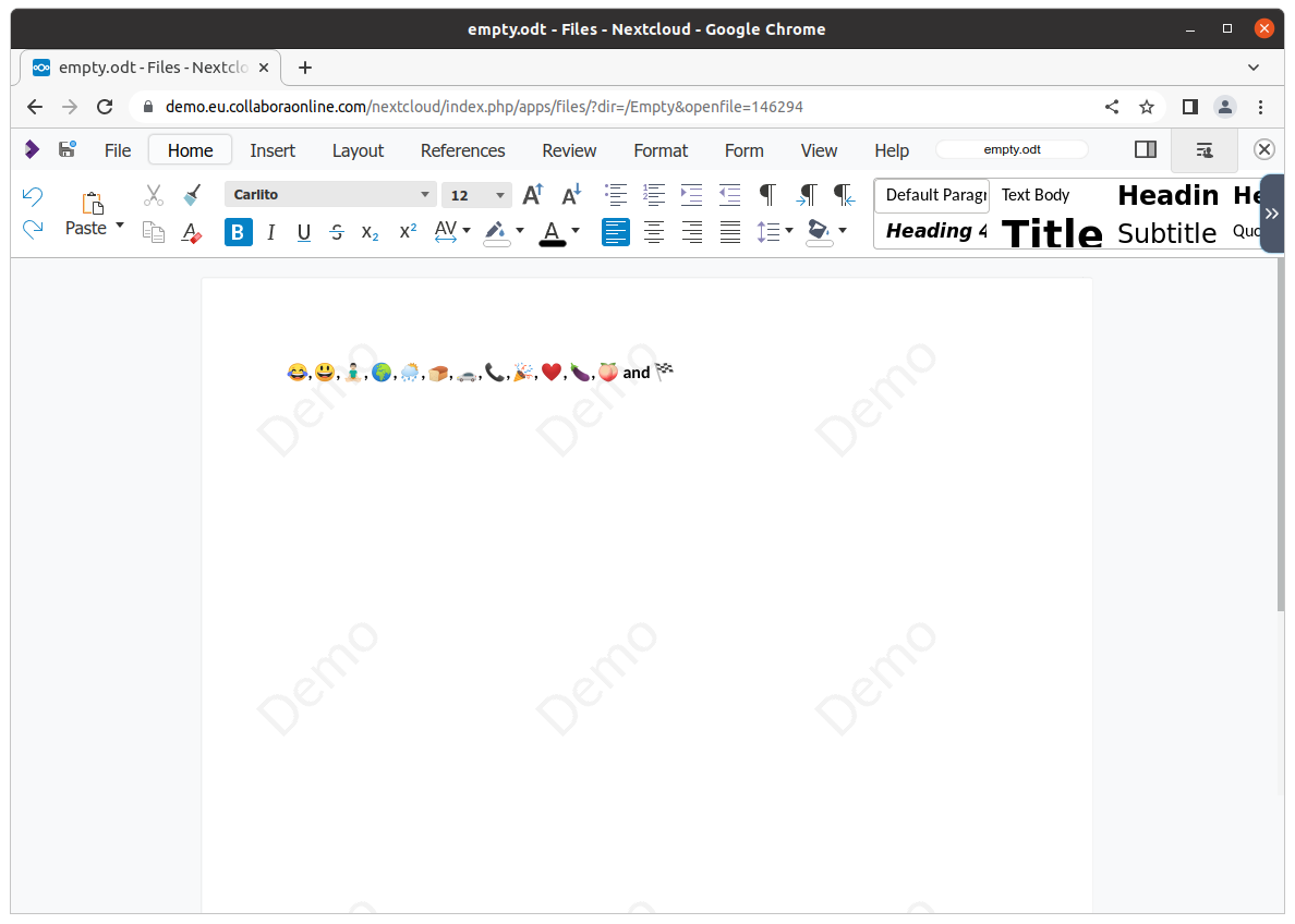 emoji won't display · Issue #5172 · CollaboraOnline/online · GitHub