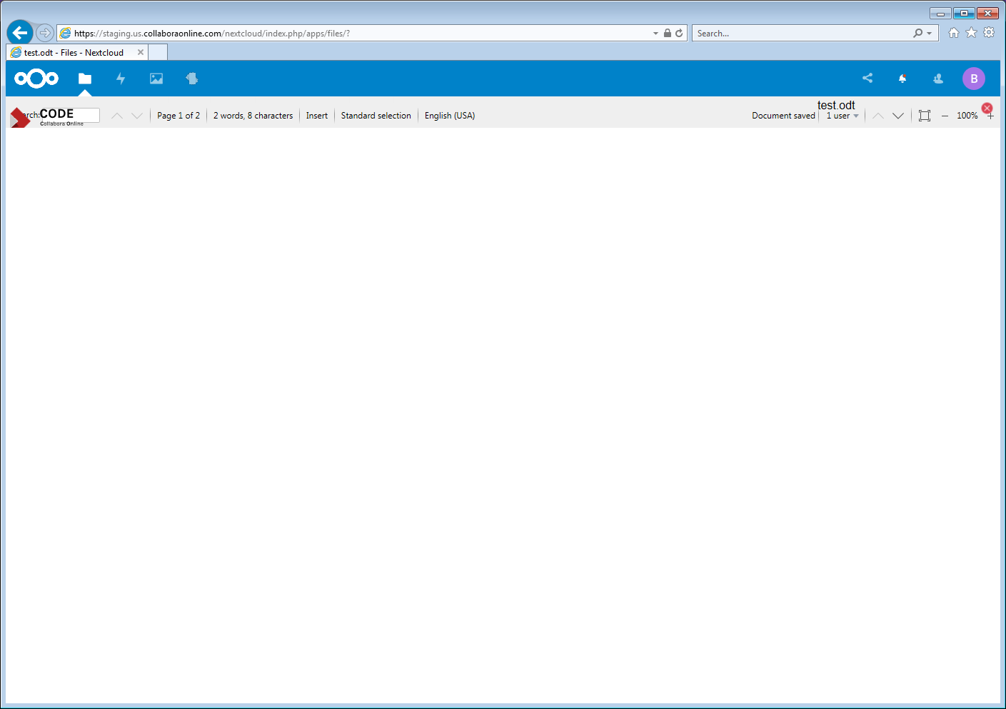 No content area with IE11 · Issue #309 · nextcloud/richdocuments · GitHub