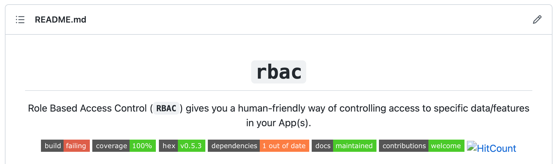 Fix README.md Badges · Issue #19 · dwyl/rbac · GitHub