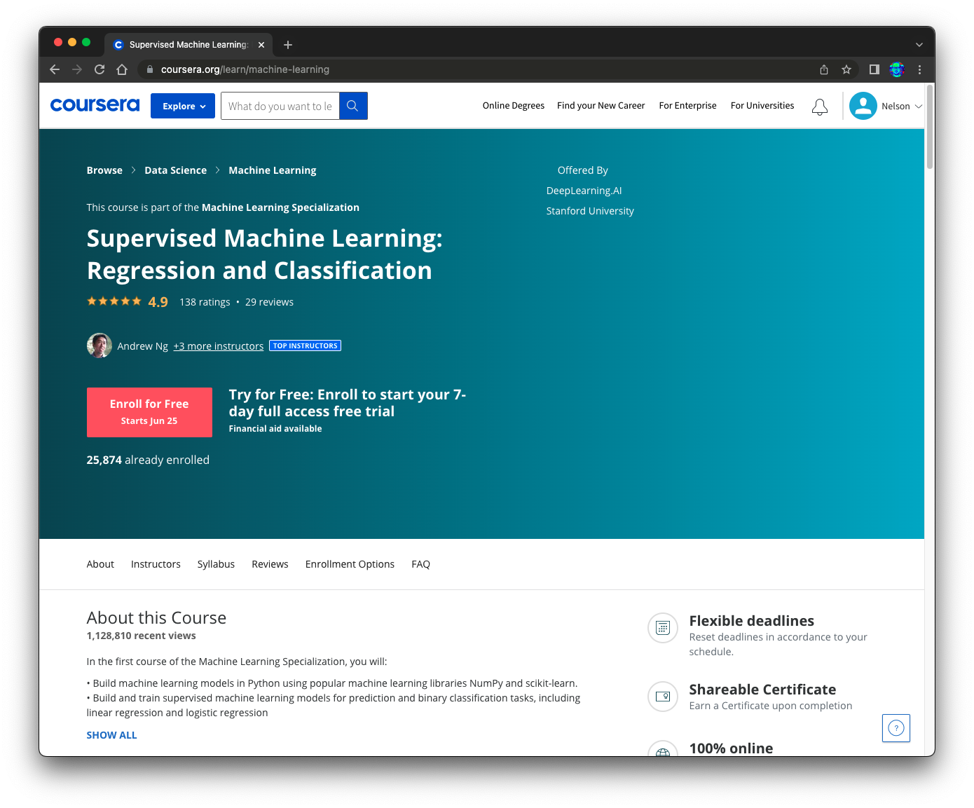 Coursera Machine Learning (Stanford / Andrew Ng) $300 · Issue #27 ...