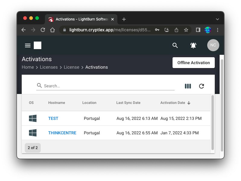 Chore: Transfer `LightBurn` License from Thomson Laptop [dead] to ...