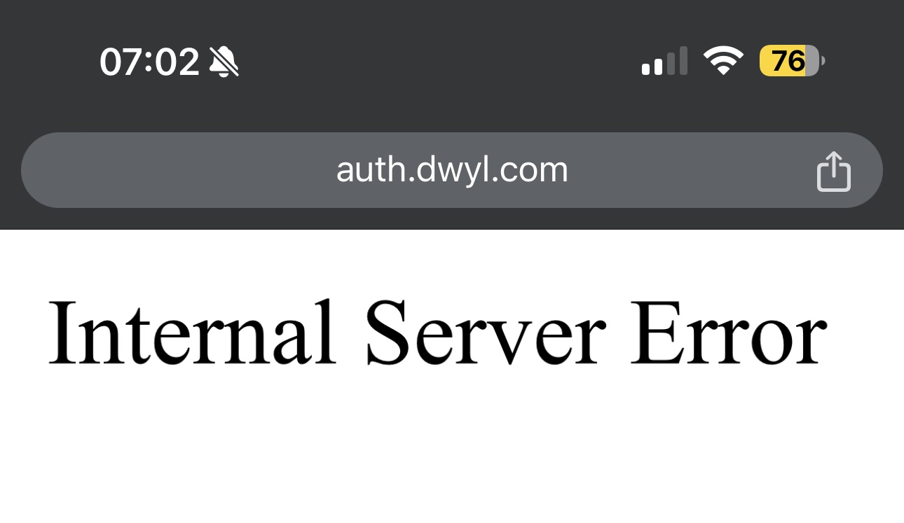 Internal Server Error 😢 🔥 · Issue #325 · dwyl/auth · GitHub