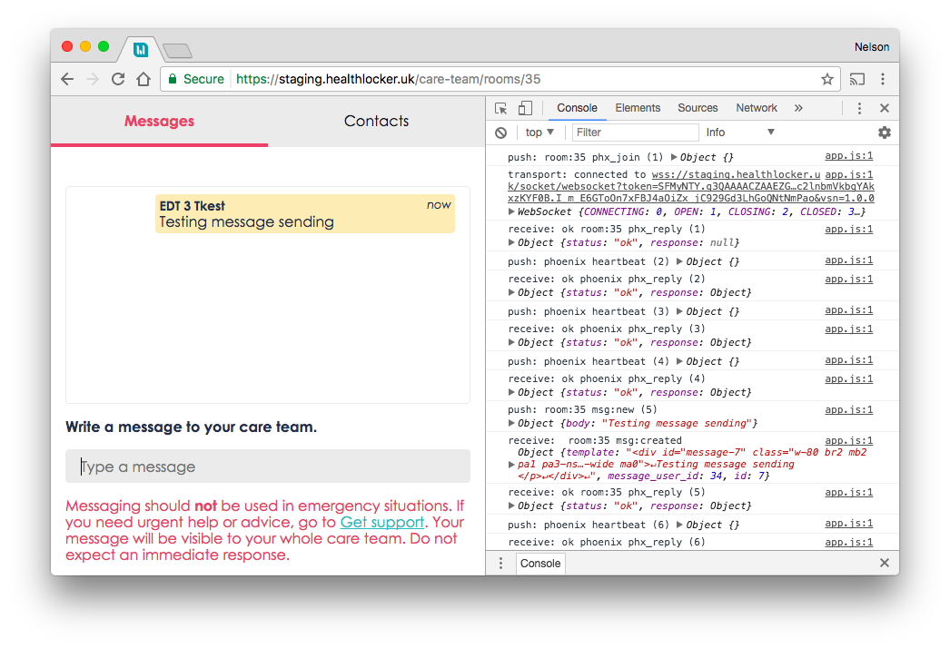 ERROR: Messages not submitting · Issue #915 · healthlocker/healthlocker · GitHub