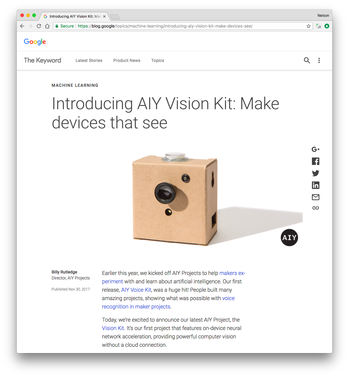 AIY Vision Kit for Raspberry Pi! · Issue #14 · dwyl/learn-iot · GitHub