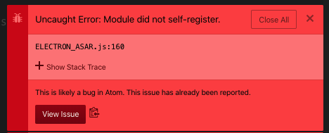 Uncaught Error: Module did not self-register. · Issue #20772 · atom/atom · GitHub