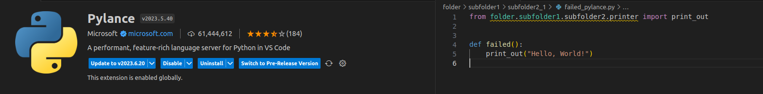 Pylance does not recognize imports using pre-PEP 420 syntax · Issue #4512 · microsoft/pylance ...