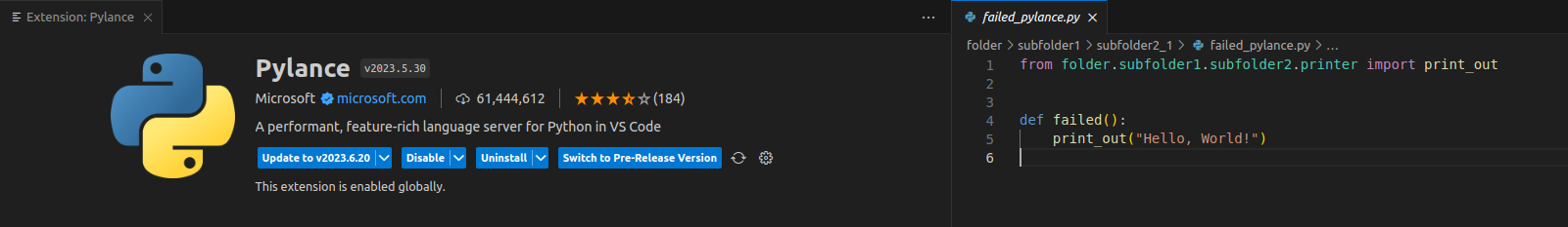 Pylance does not recognize imports using pre-PEP 420 syntax · Issue #4512 · microsoft/pylance ...