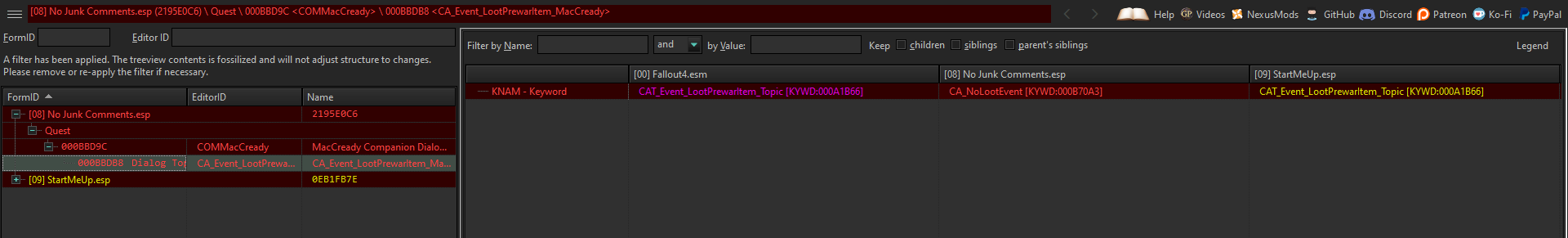 No Companion Junk Comments - Conflicts · Issue #308 · loot/fallout4 · GitHub