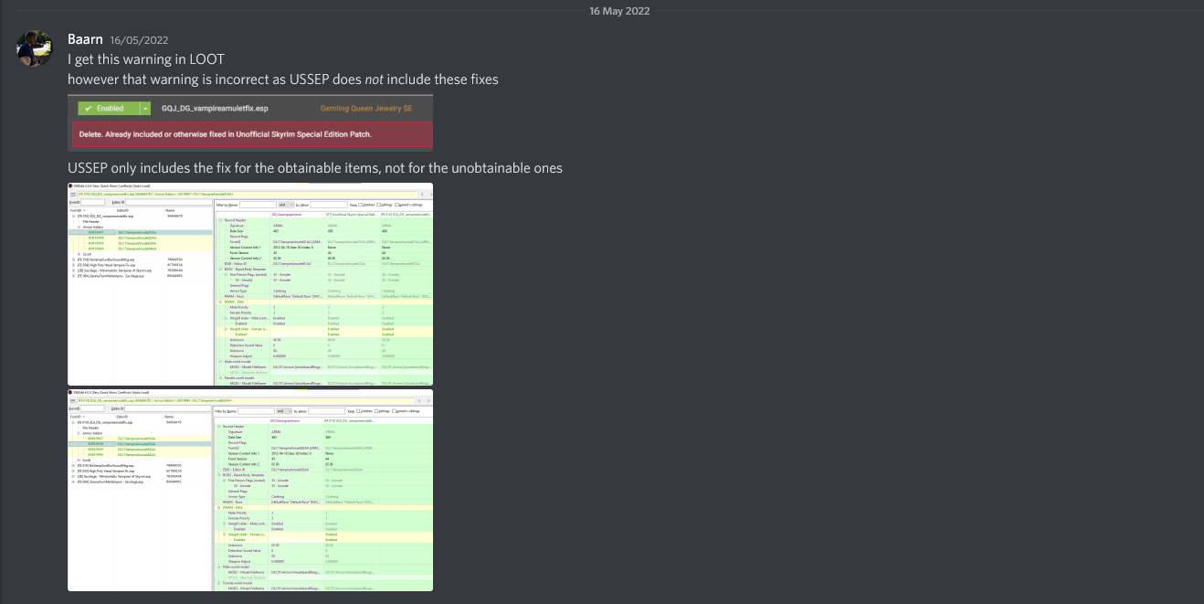 Gemling Queen Jewelry Dawnguard Addon & USSEP · Issue #1324 · loot/skyrimse · GitHub