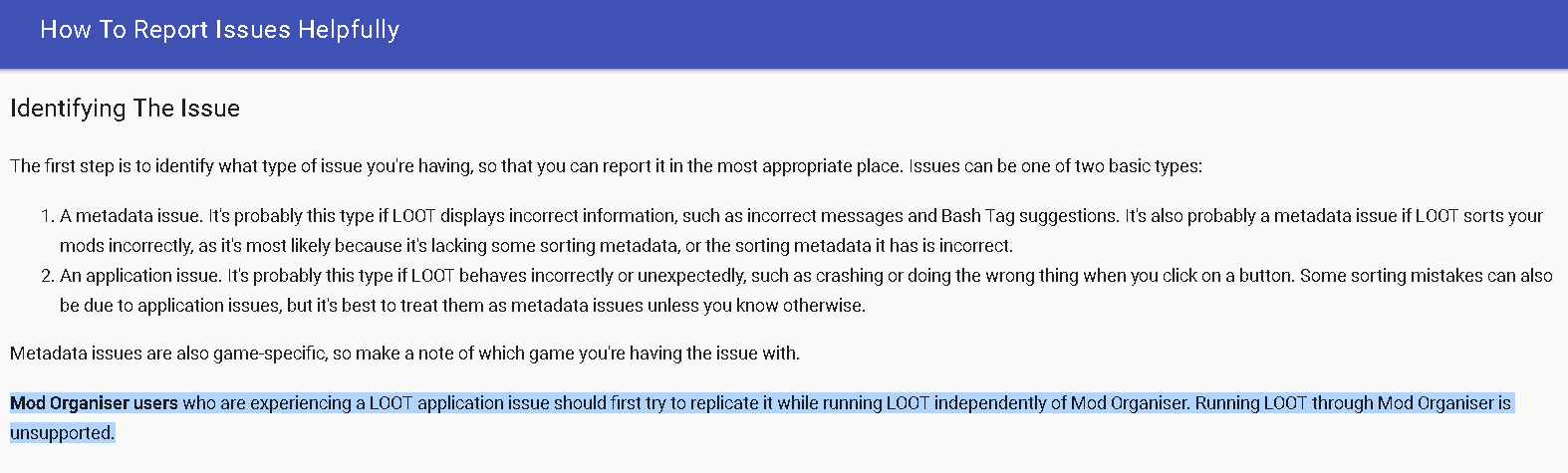 Oh no something went wrong · Issue #1469 · loot/loot · GitHub