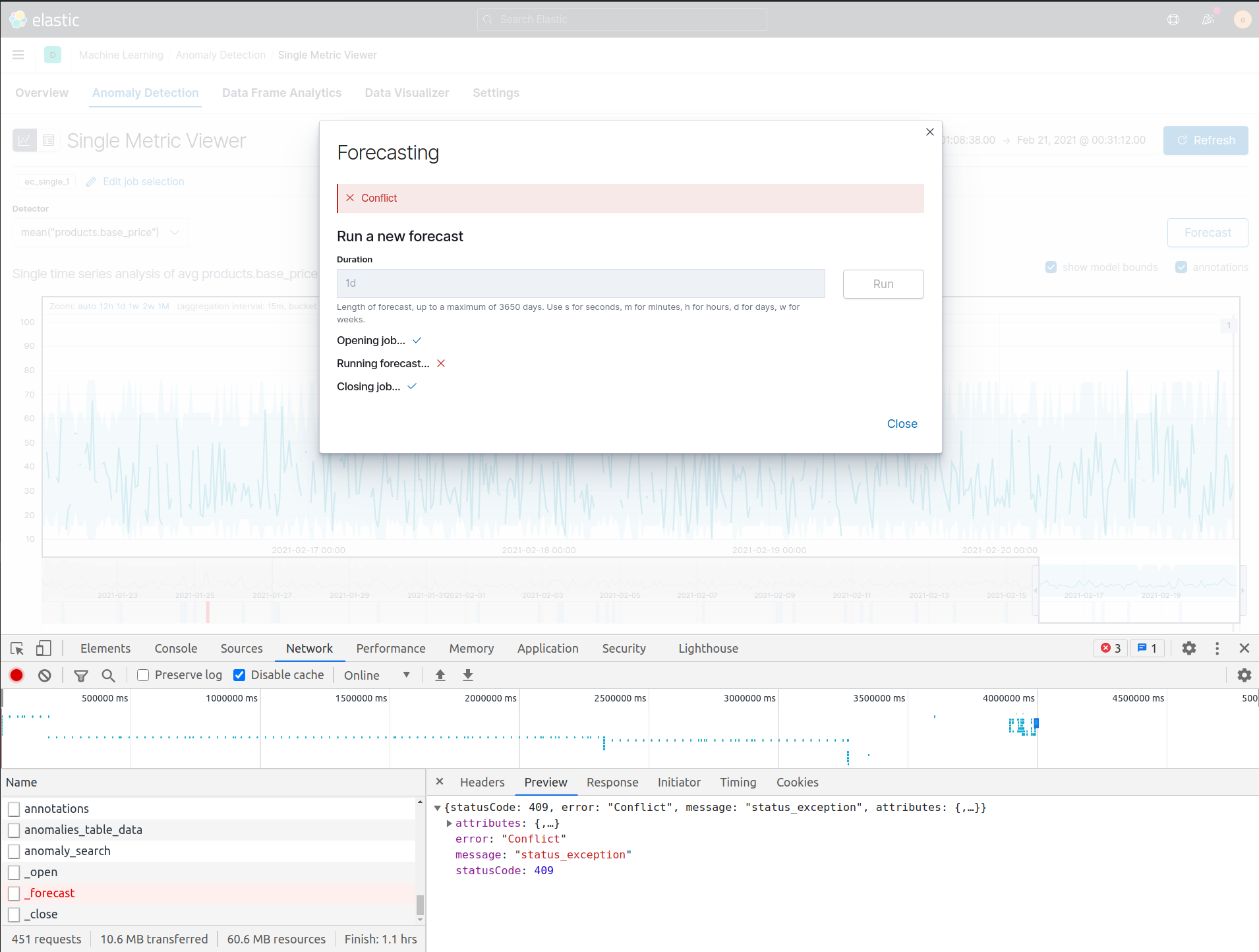 [ML] Forecasting does not handle missing ML nodes gracefully · Issue ...