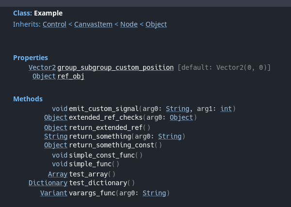 Gdextensions Issues With Doc Pages Not Showing Parameter Names And Object Types · Issue 55298