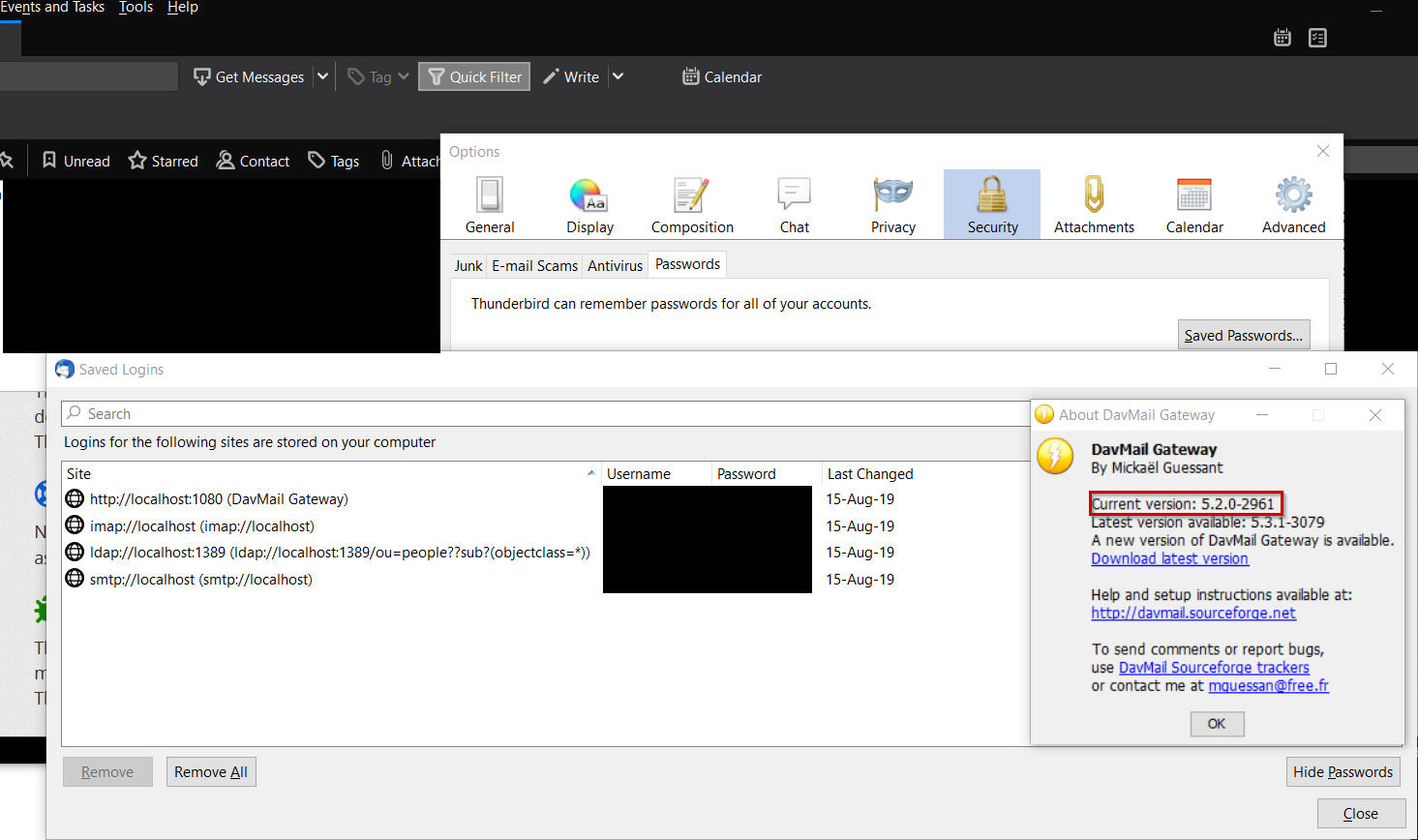 Thunderbird 60.8.0 login issues with DavMail 5.3.1 · Issue #55 · mguessan/davmail · GitHub