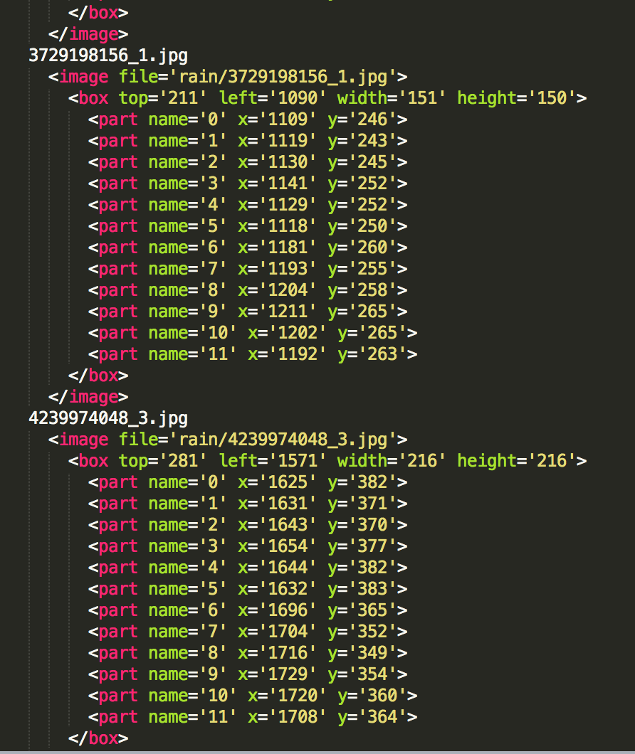 Training to create a new predictor · Issue #1419 · davisking/dlib · GitHub