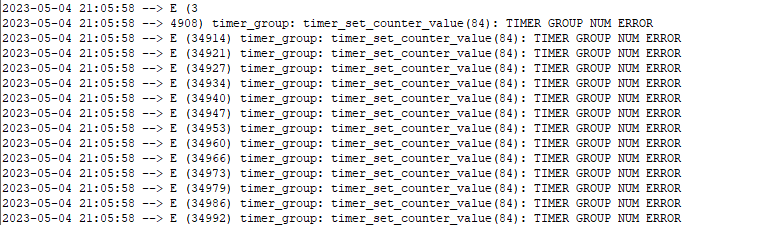 E 35051 Timer Group Timer Set Counter Value 84 Timer Group Num
