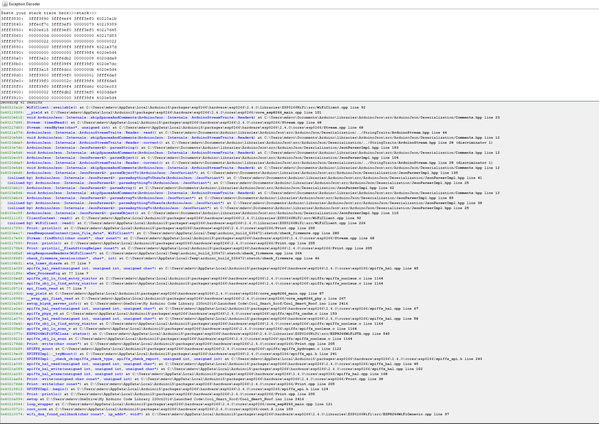 Esp8266 Panic On V240 · Issue 4411 · Esp8266arduino · Github