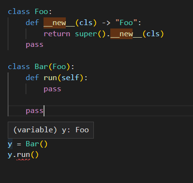 warn about improper inheritance from a superclass that has a new method with a return type ...