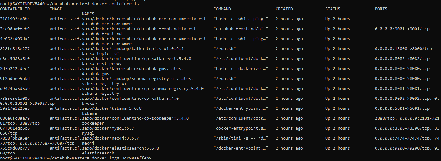 Not Able To Log Into The Datahub Dashboard With Username Datahub And Password Datahub · Issue