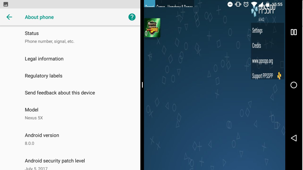 Android split-screen multitasking does not actually works. · Issue #9866 · hrydgard/ppsspp · GitHub