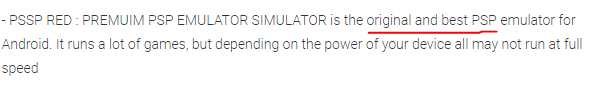 [Google Play] PPSSPP RED - PREMIUM PSP EMULATOR SIMULATOR · Issue #9973 ...