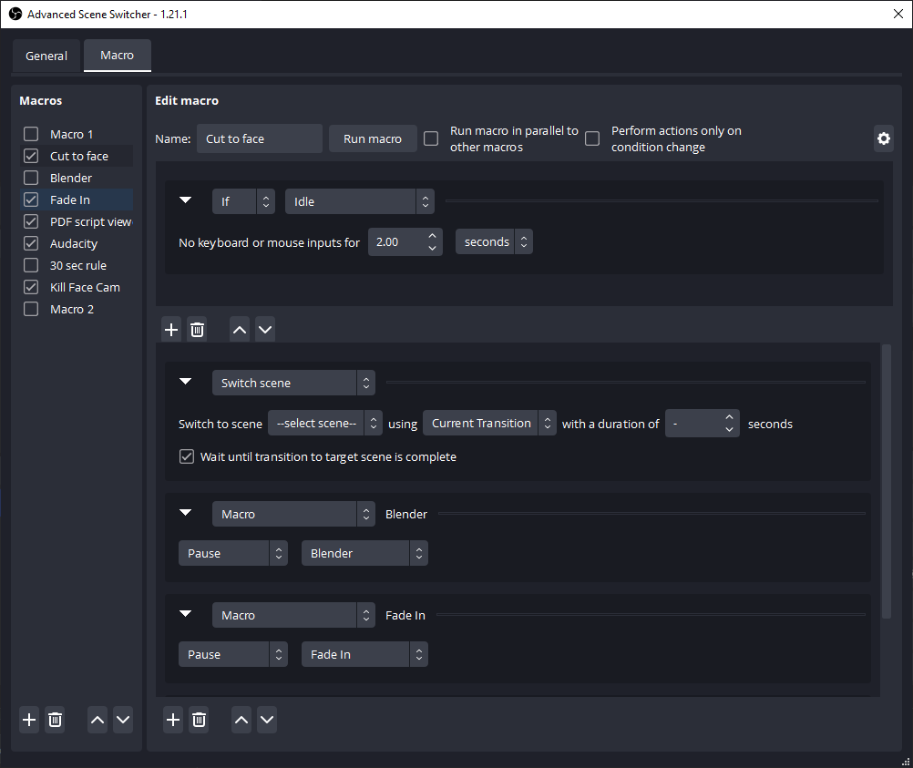'If Idle' Loop glitch? · Issue #720 · WarmUpTill/SceneSwitcher · GitHub