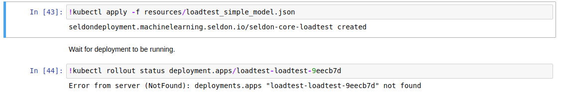Benchmarking notebook fails with "Deployment not found" error · Issue #1177 · SeldonIO/seldon ...