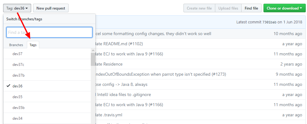 How to get the code of a specific version ? · Issue #1895 · SkriptLang/Skript · GitHub
