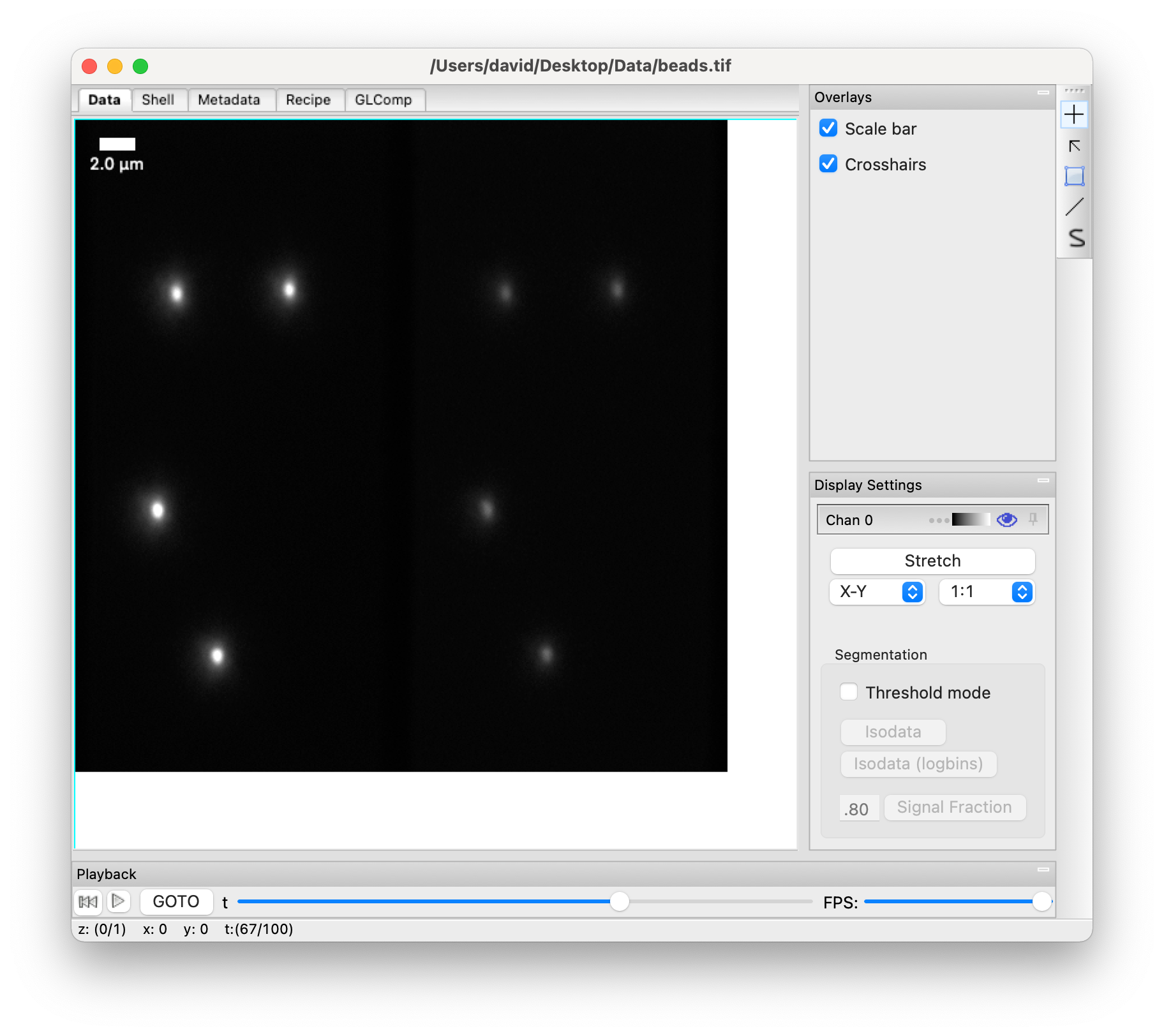 Enhancement Gui Toggle Crosshairs And Scalebar In Pymeimage · Issue 1153 · Python Microscopy 0999