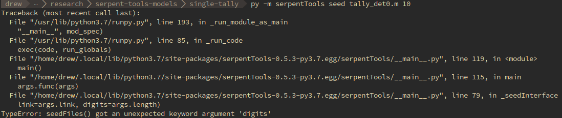 Bug Cli Cannot Execute File Seeding Command · Issue 237 · Core Gatech Groupserpent Tools