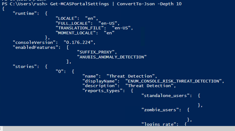 Issue with Get-MCASPortalSettings · Issue #67 · microsoft/MCAS · GitHub